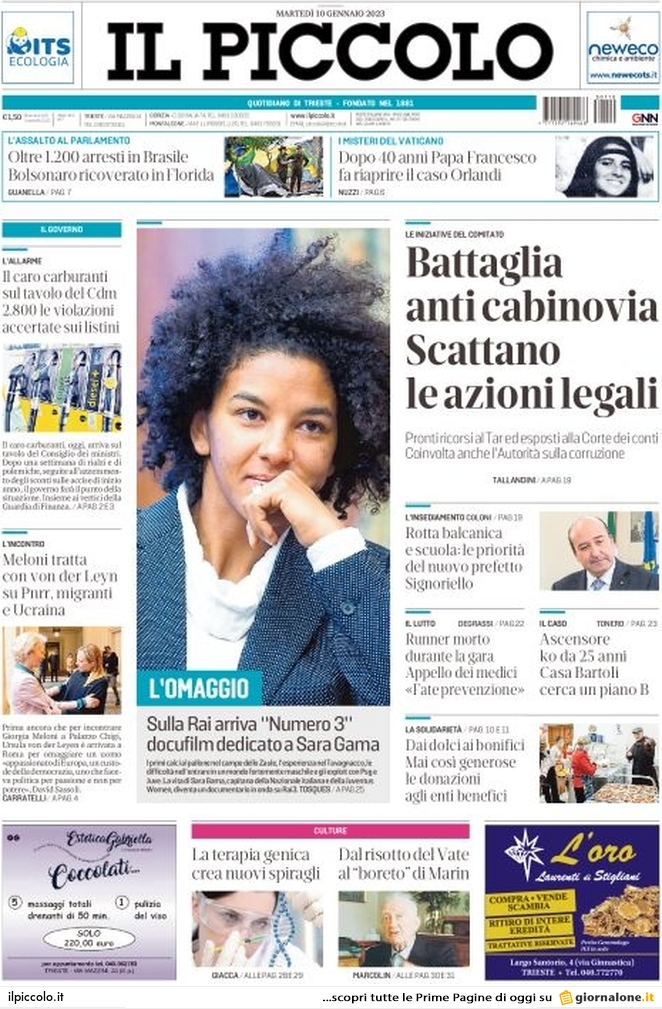 Prima pagina «Il Piccolo» | Giornali.it