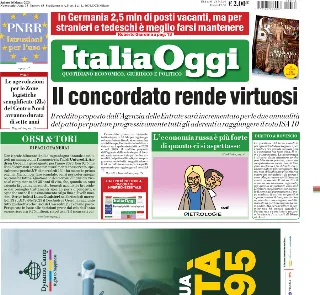 Prima pagina «Italia Oggi» | Giornali.it