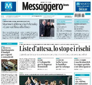 Prima pagina «Messaggero Veneto» | Giornali.it