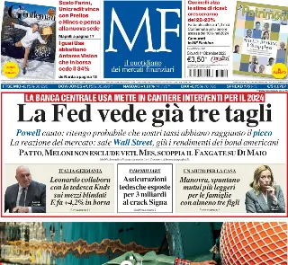 Prima pagina «MF Milano Finanza» | Giornali.it